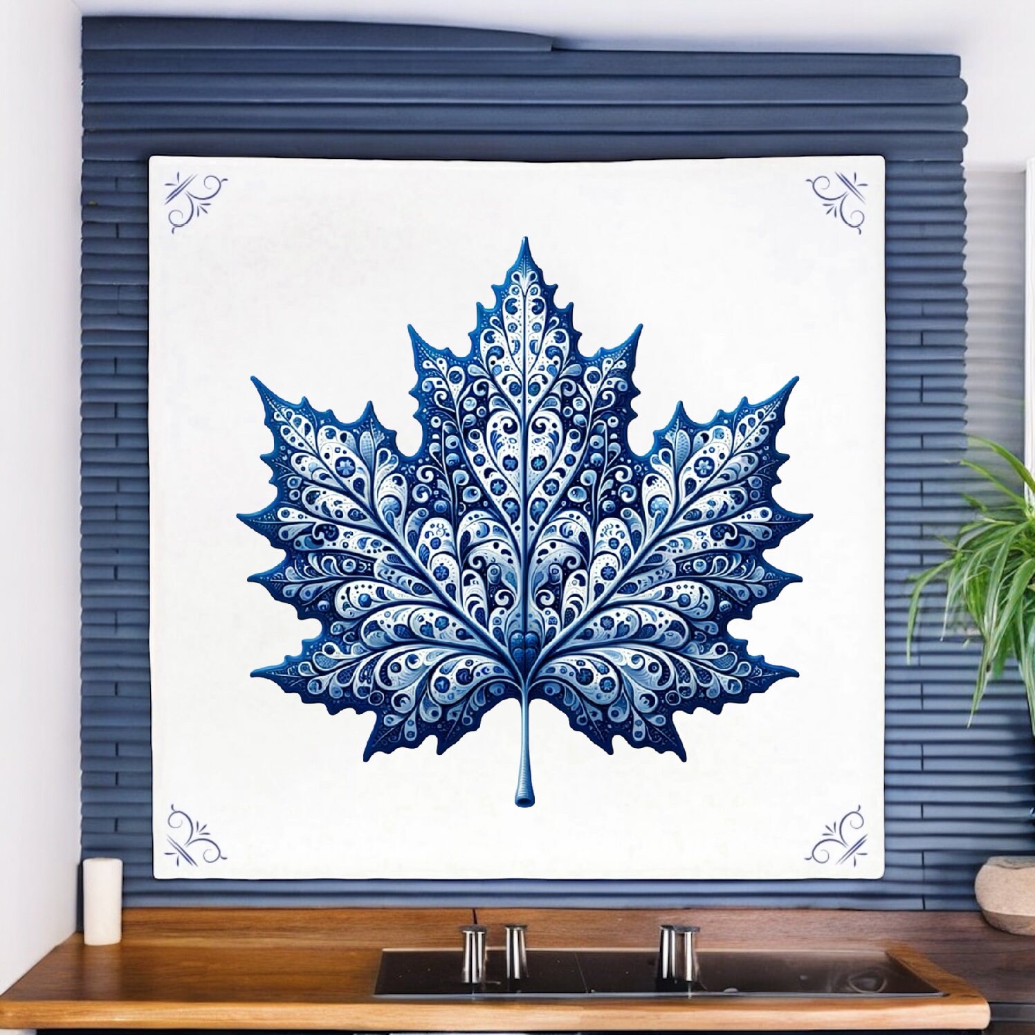 Maple Leaf, Delft Blue, Delft Blue Tile, Tile, Maple Leaves, Canada ...
