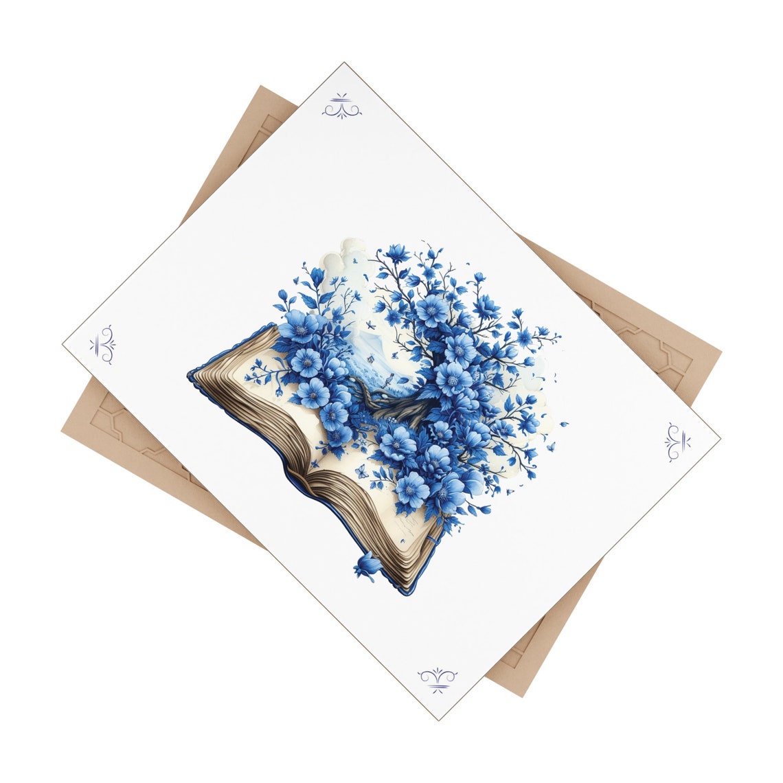 Book, Ceramic Tile, 6" X 8", Delft Blue Tile, Book Lover, Delft Blue ...