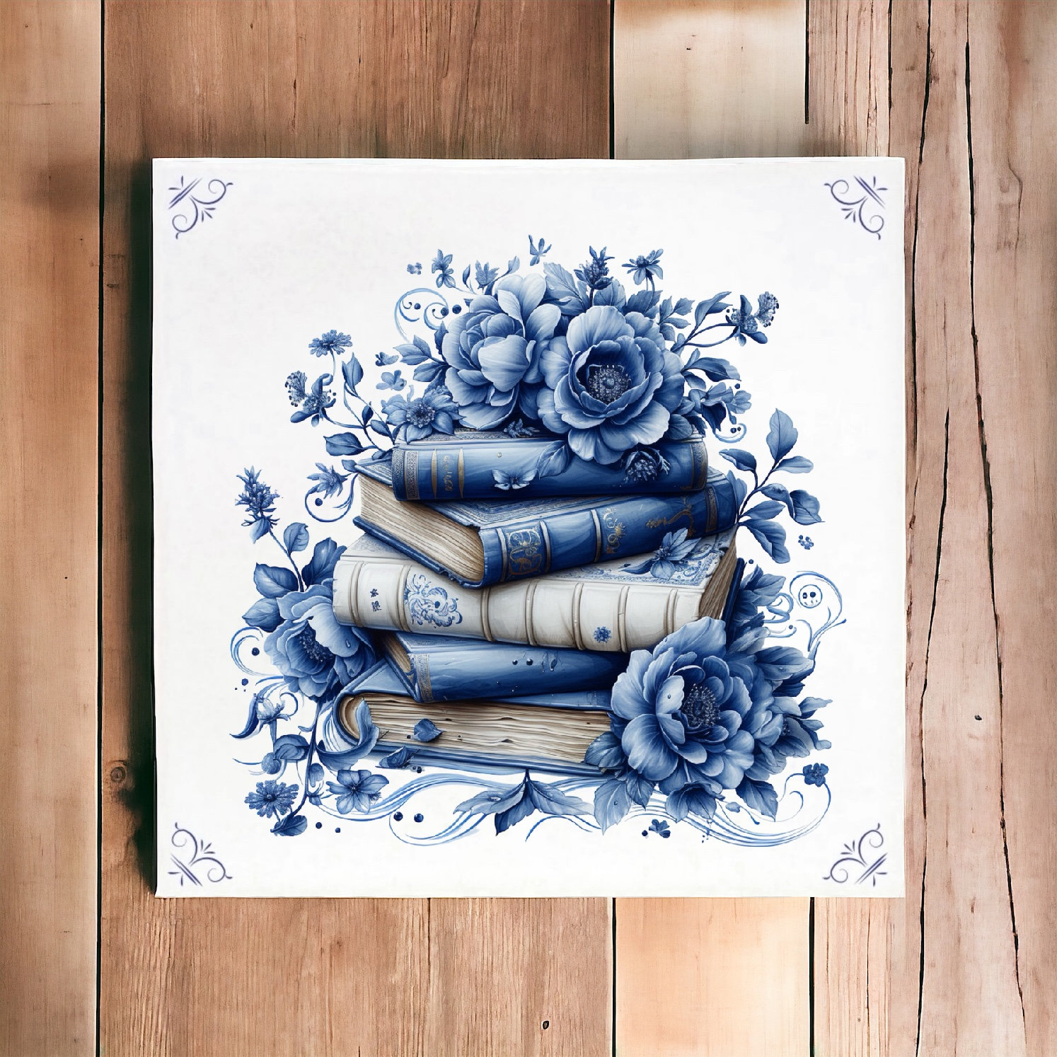Delft Blue Book, Delft Blue Tile, Tile, Delft Blue Tiles, Delft Blue ...