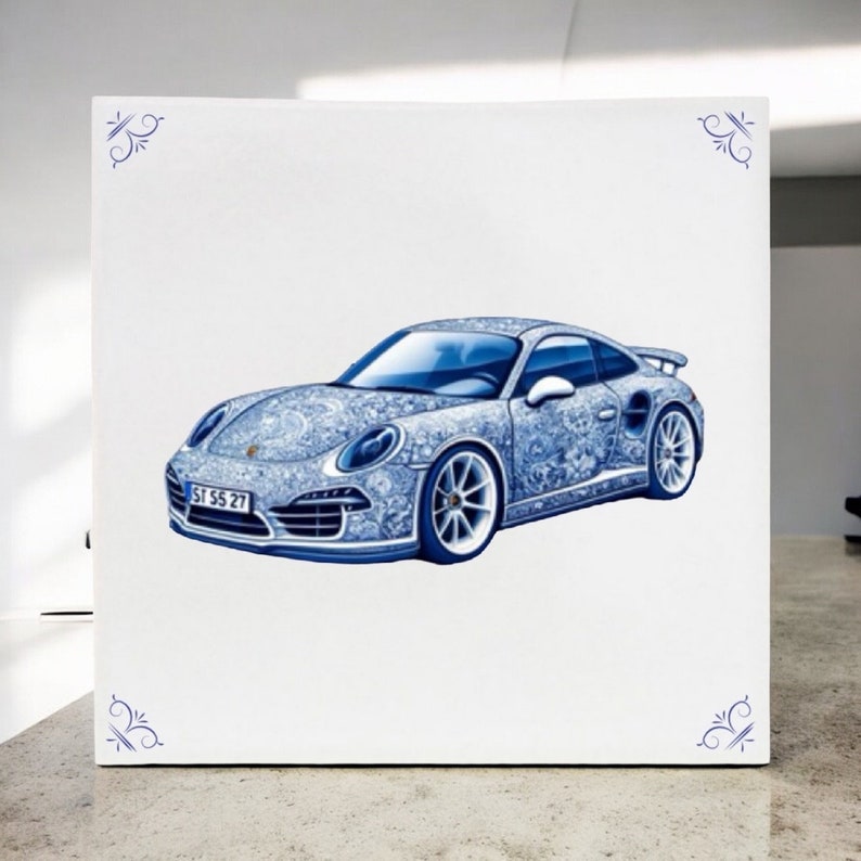 Sports Car, Car, Tile, Delft Blue, Delft Blue Tile, Bathroom Tile, Wall ...