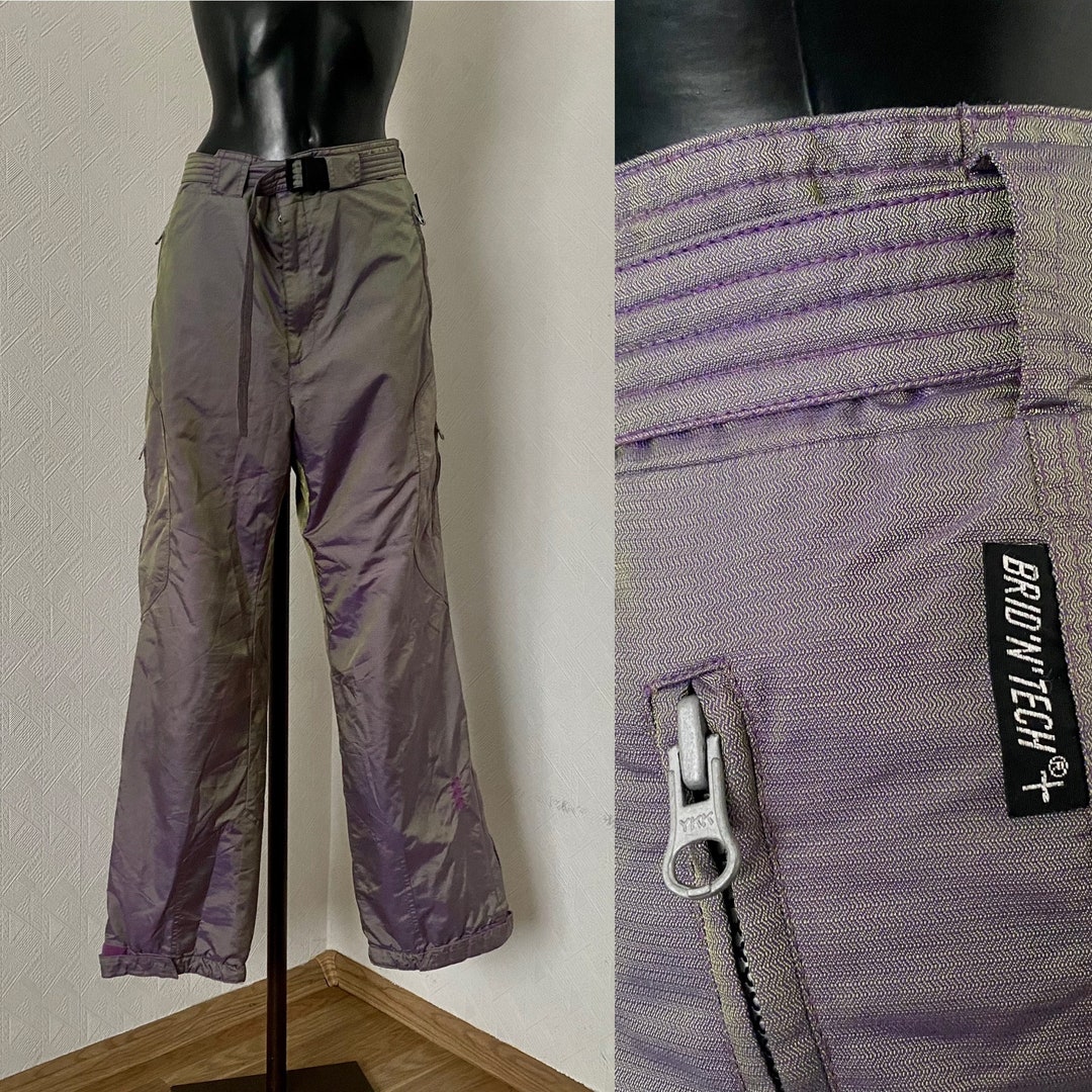 Vintage 90s High Waist Ski Chameleon Purple Green Pants Hipster ...