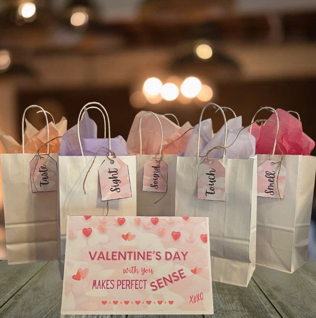 Valentine’s Day 5 Senses Gift Tags and Card, Gift for Him, Gift for Her ...