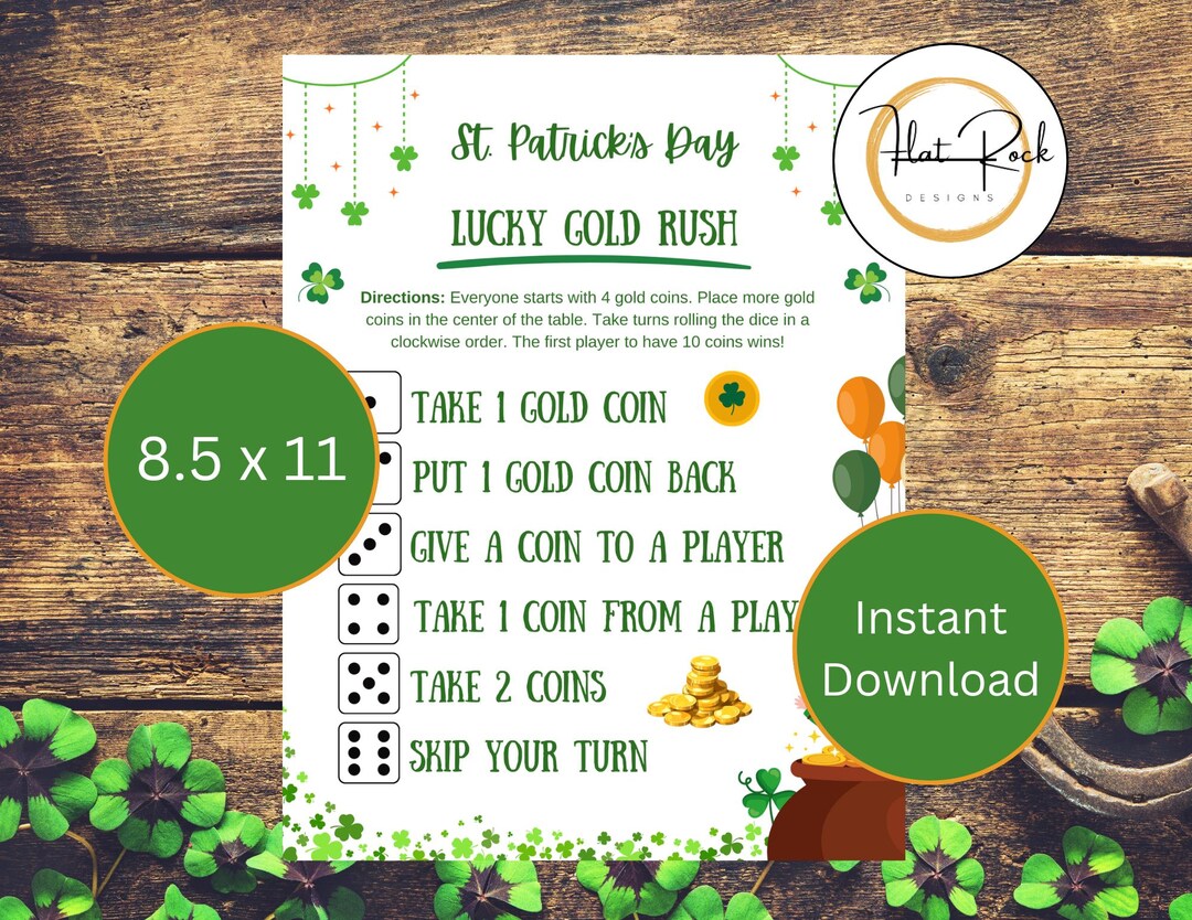 St. Patrick's Day Printable Game for School, Class Parties, Office ...