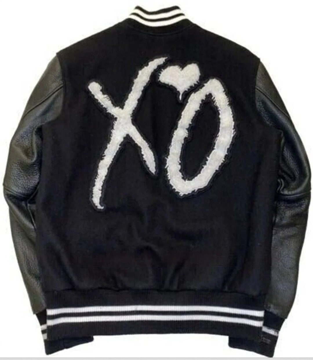 Handmade Weeknd XO Varsity Jacket Black Handmade Cosplay - Etsy