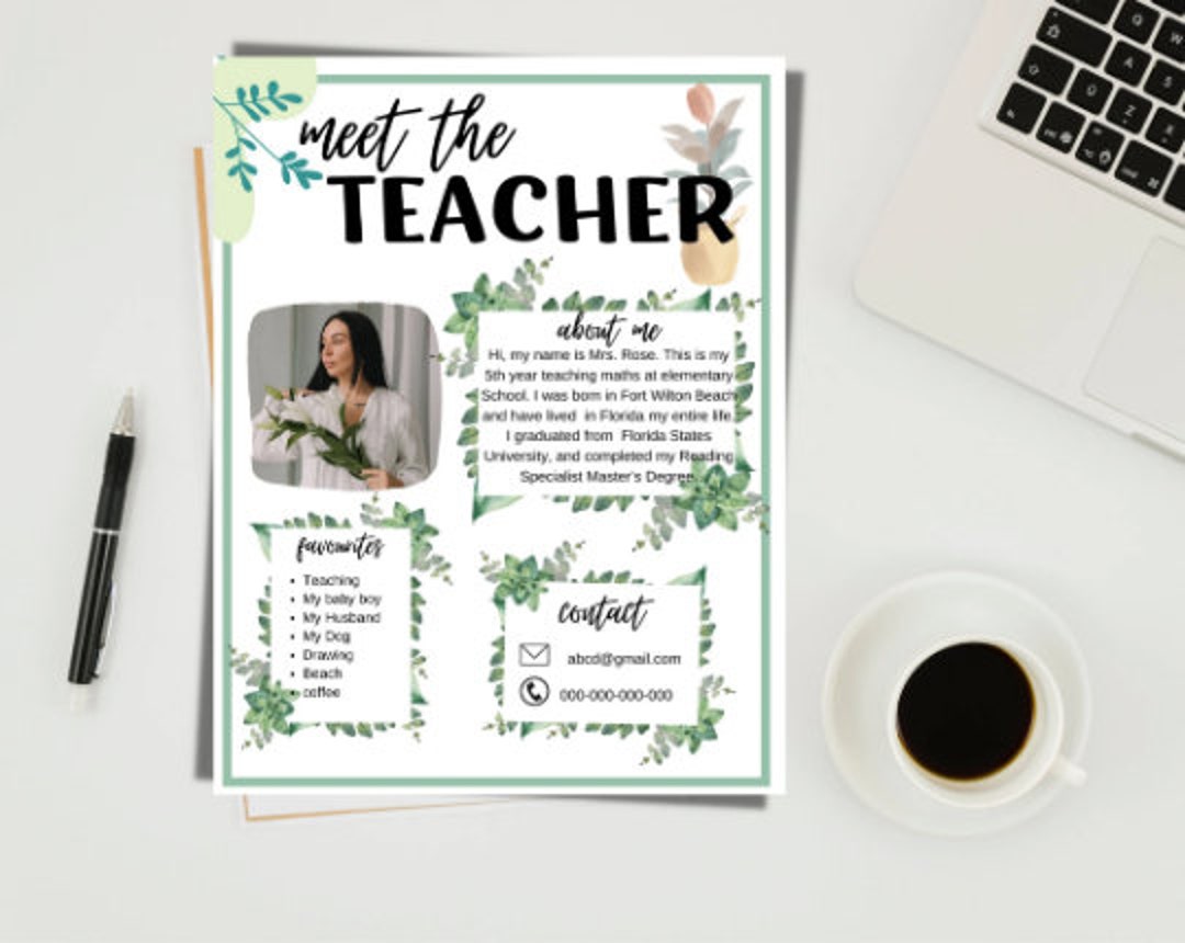 Editable Meet the Teacher Template Meet the Teacher Classroom - Etsy