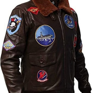 A-2 Maverick Tom Cruise Pilot Flight Bomber Tom Gun Real Leather Jacket ...