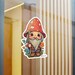 Enchanted Gnome Sticker | Cute Garden Gnome Sticker | Whimsical Magical ...