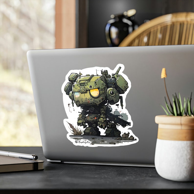Mini Mech Sticker Tiny Cute Mech Warriors Adorable Mech - Etsy