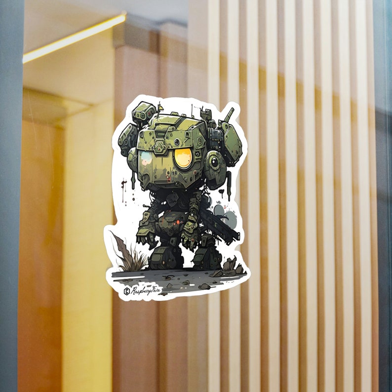 Mini Mech Sticker Tiny Cute Mech Warriors Adorable Mech - Etsy