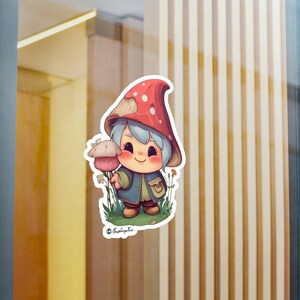 Enchanted Gnome Sticker | Cute Garden Gnome Sticker | Whimsical Magical ...