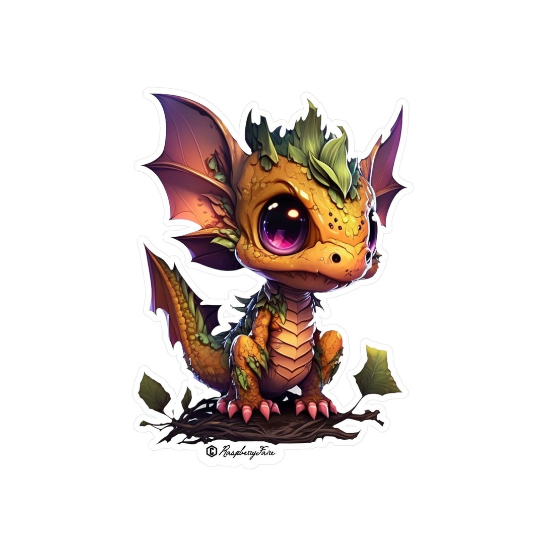 Cute Dragon Sticker | Mythical Creature | Fantasy Art | Dragon Sticker ...