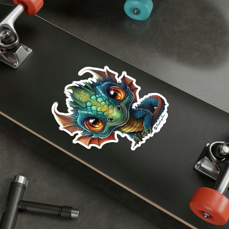 Cute Dragon Sticker Mythical Creature Fantasy Art Dragon - Etsy