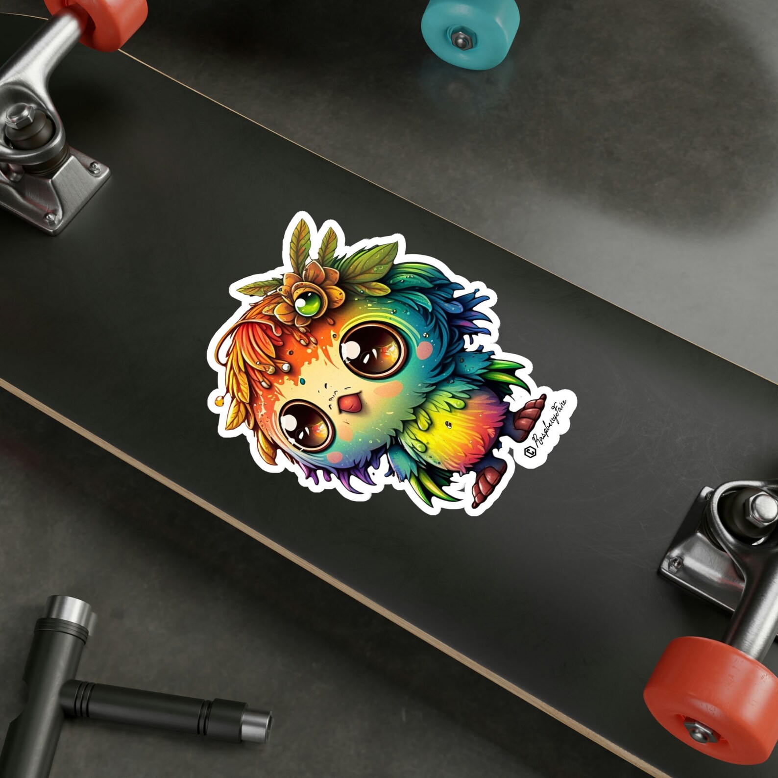 Chromatic Crew | Rainbow Creature Sticker | Cute & Colorful | Rainbow ...