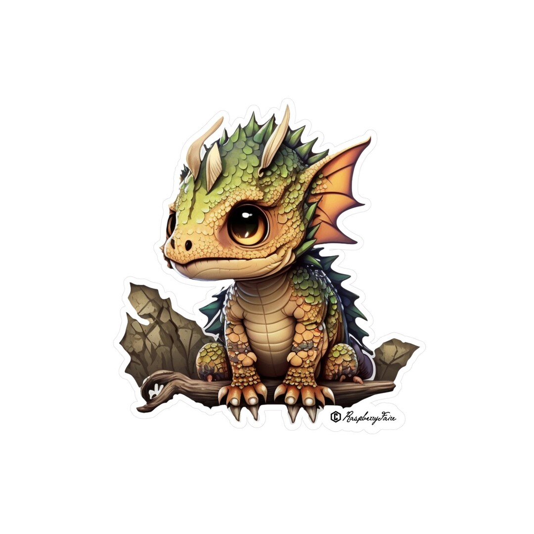 Cute Dragon Sticker | Mythical Creature | Fantasy Art | Dragon Sticker ...