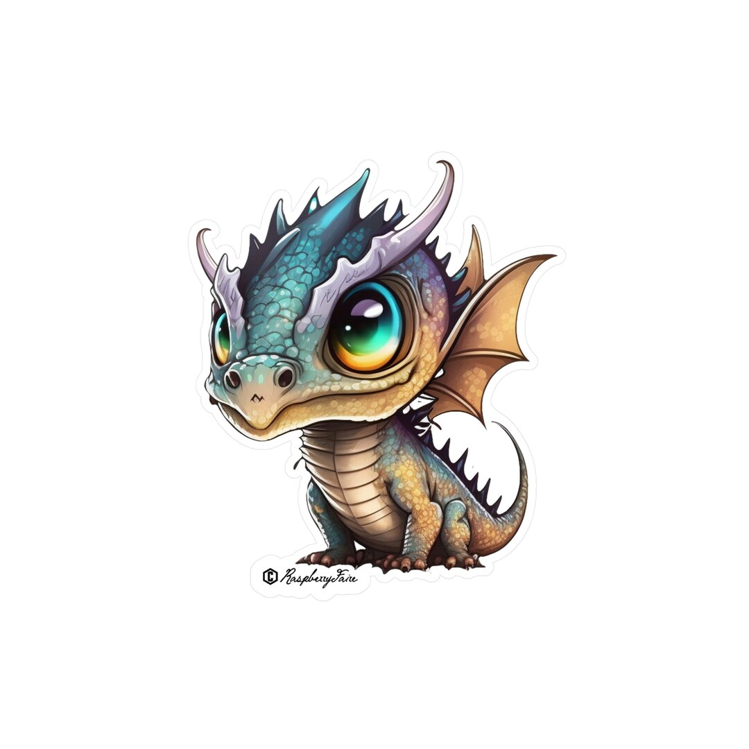 Cute Dragon Sticker | Mythical Creature | Fantasy Art | Dragon Sticker ...