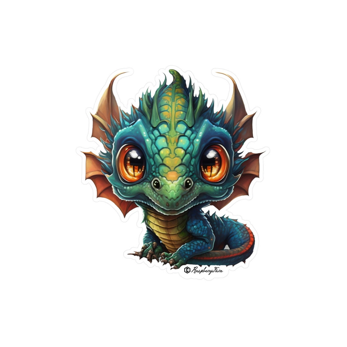 Cute Dragon Sticker Mythical Creature Fantasy Art Dragon - Etsy
