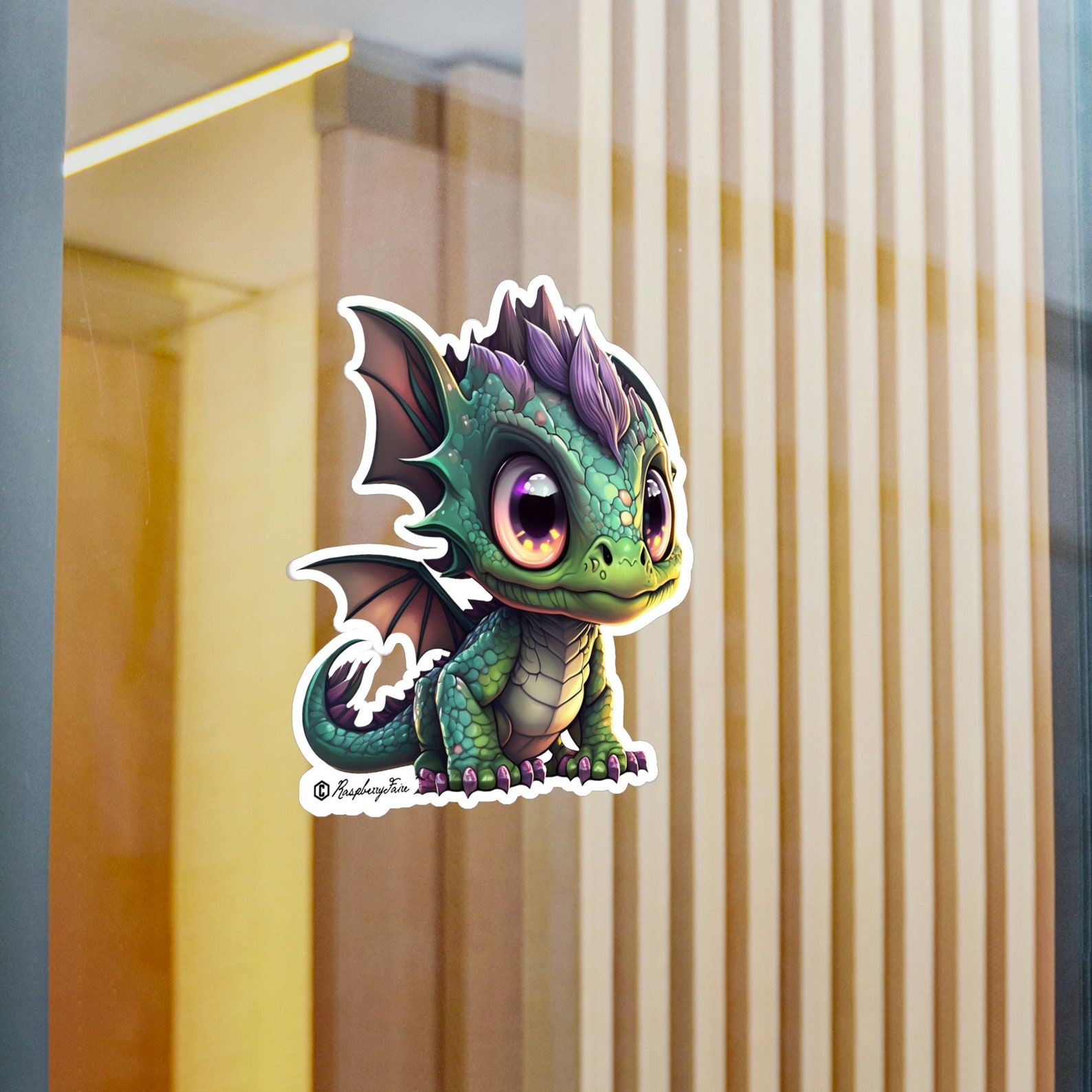 Cute Dragon Sticker Mythical Creature Fantasy Art Dragon Sticker Laptop ...