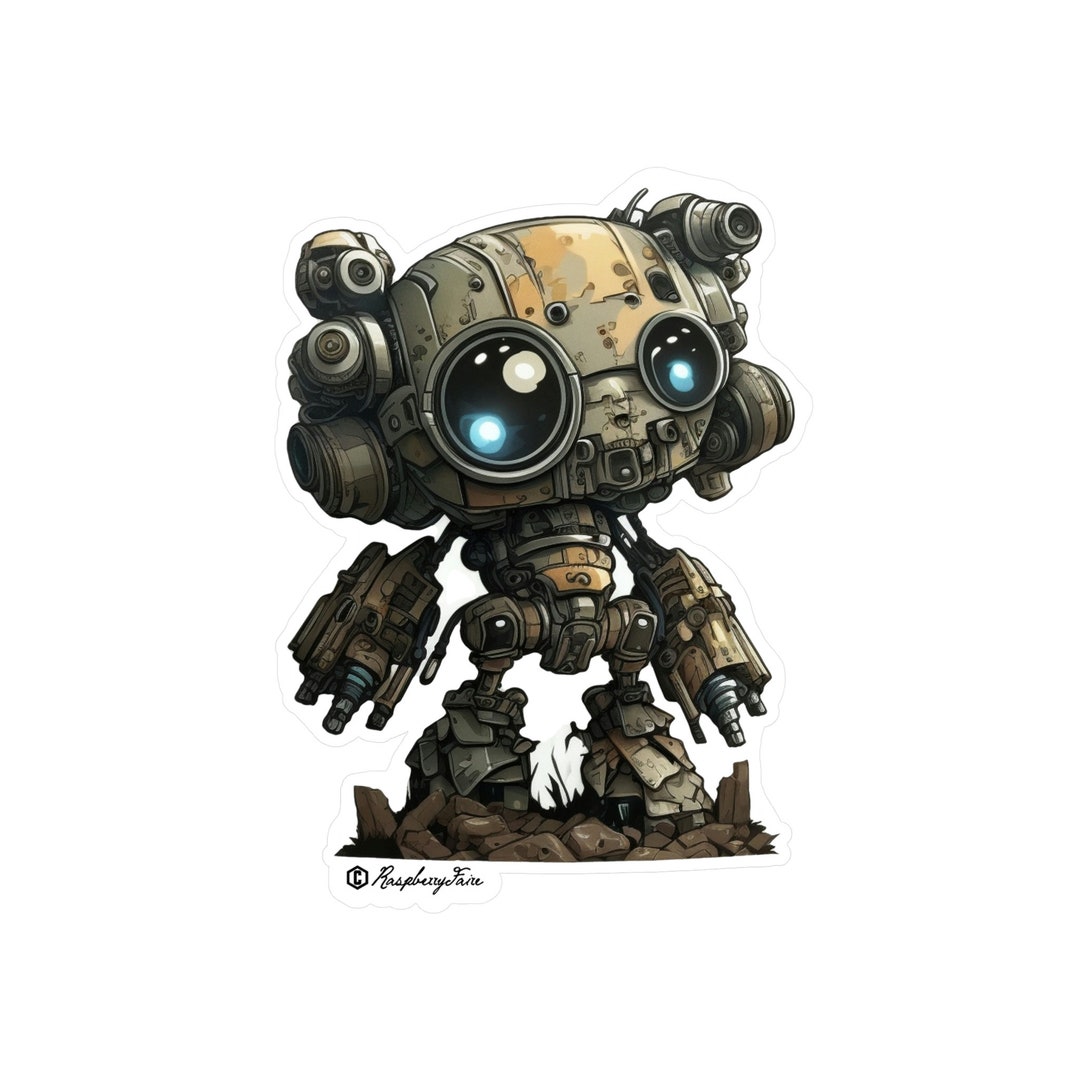 Mini Mech Sticker | Tiny Cute Mech Warriors | Adorable Mech Battle ...