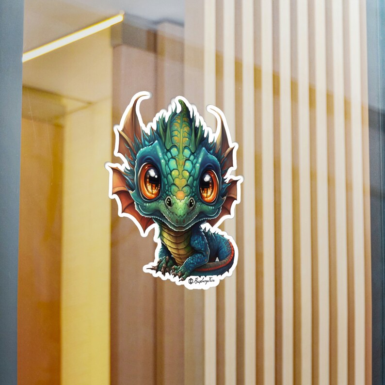 Cute Dragon Sticker Mythical Creature Fantasy Art Dragon - Etsy