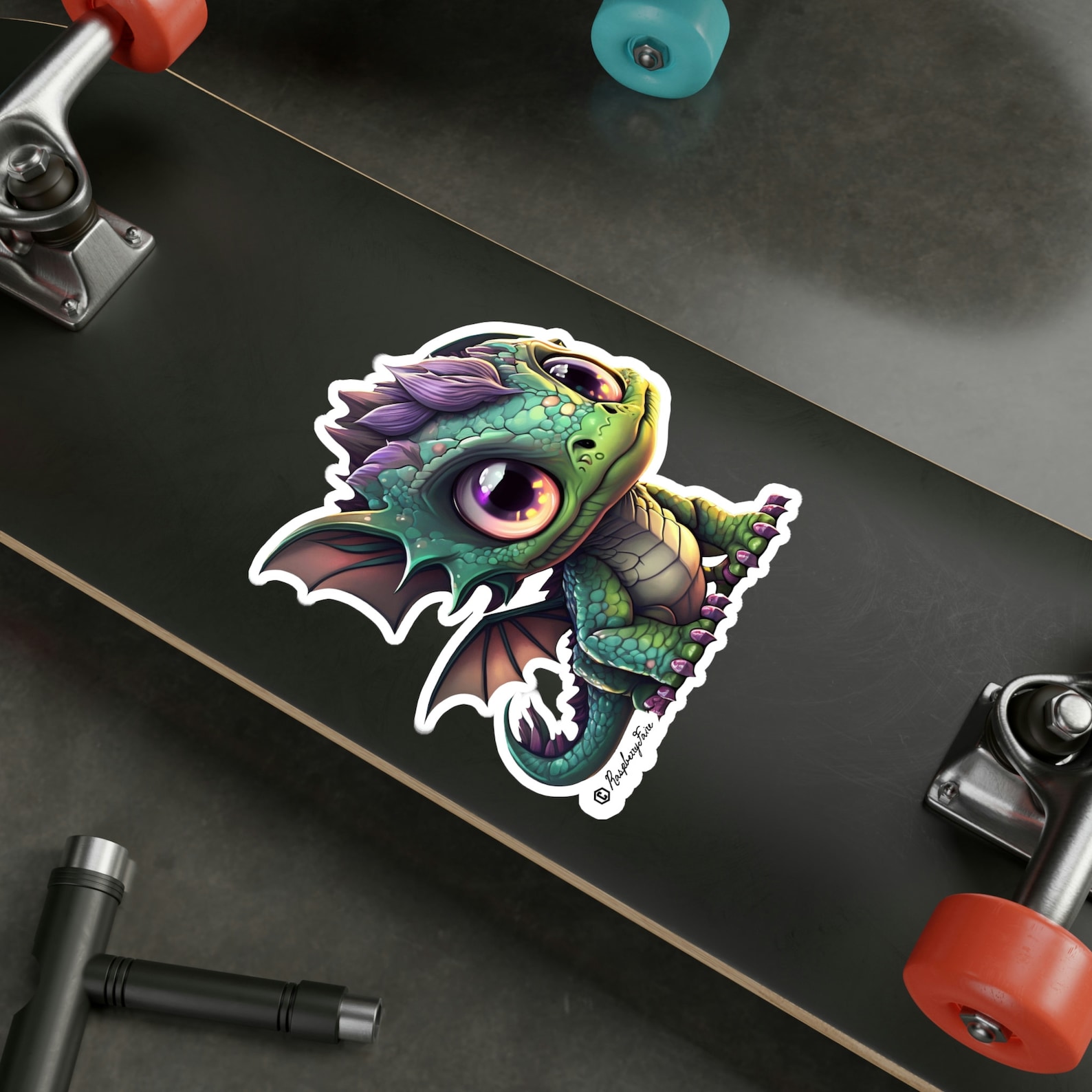 Cute Dragon Sticker Mythical Creature Fantasy Art Dragon Sticker Laptop ...