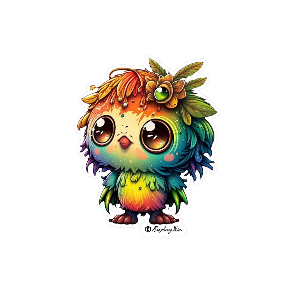 Chromatic Crew | Rainbow Creature Sticker | Cute & Colorful | Rainbow ...