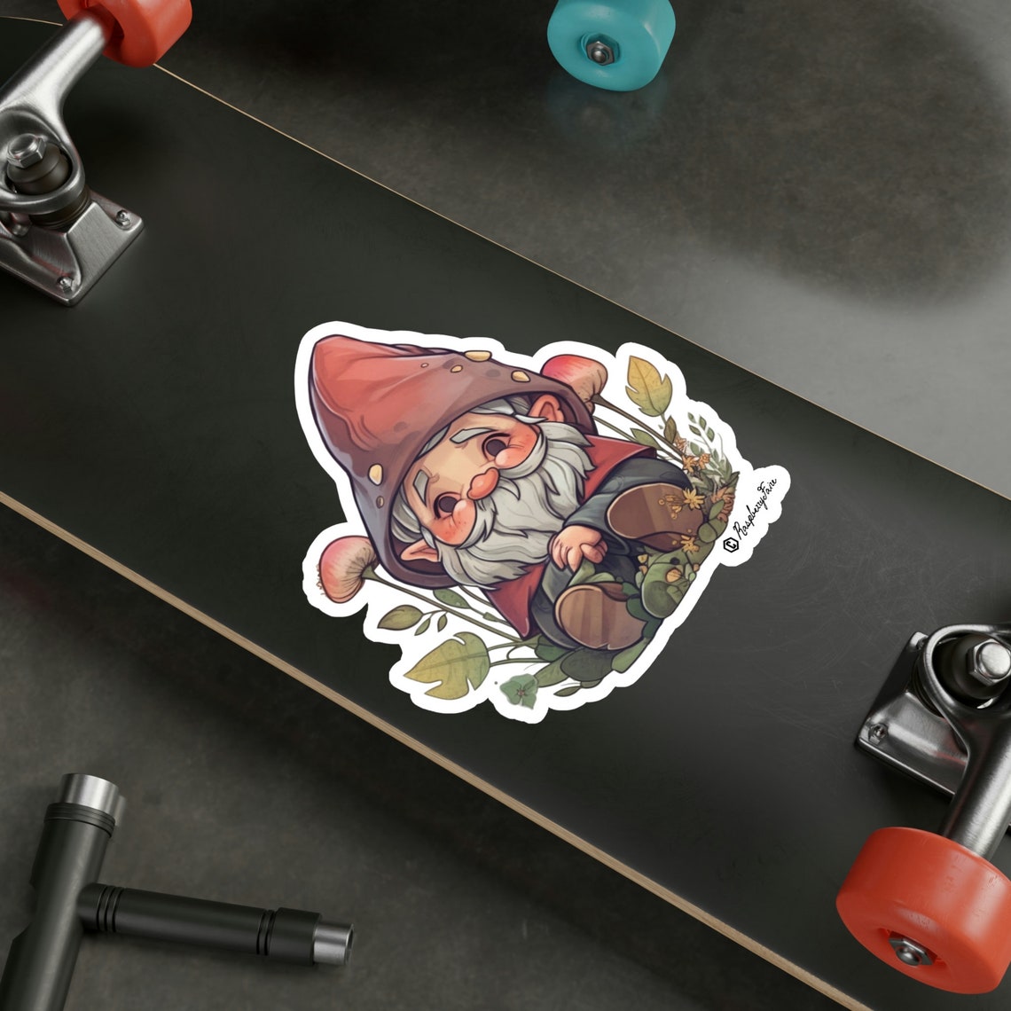 Enchanted Gnome Sticker | Cute Garden Gnome Sticker | Whimsical Magical ...