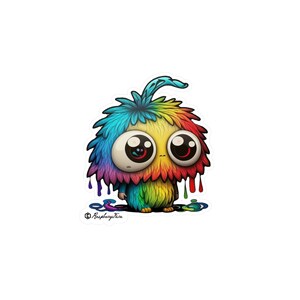 Chromatic Crew | Rainbow Creature Sticker | Cute & Colorful | Rainbow ...