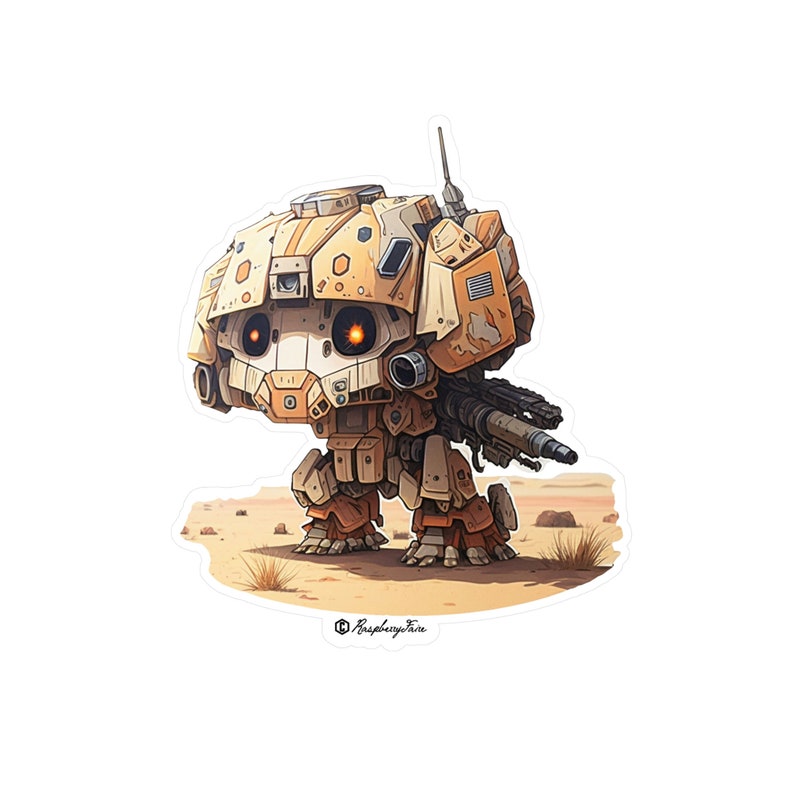 Mini Mech Sticker Tiny Cute Mech Warriors Adorable Mech - Etsy
