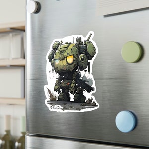 Mini Mech Sticker Tiny Cute Mech Warriors Adorable Mech Battle Robots ...