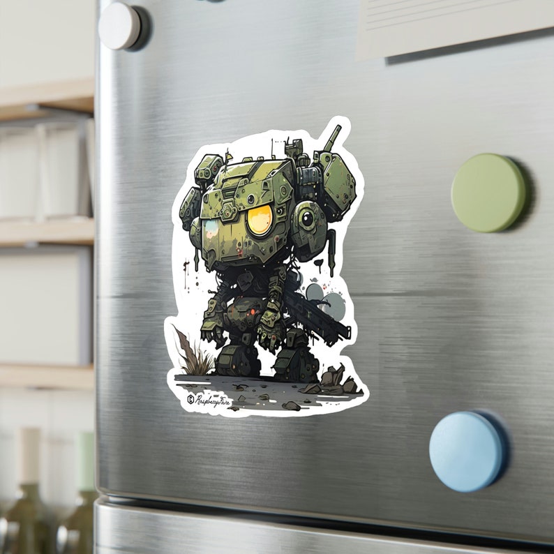 Mini Mech Sticker Tiny Cute Mech Warriors Adorable Mech - Etsy