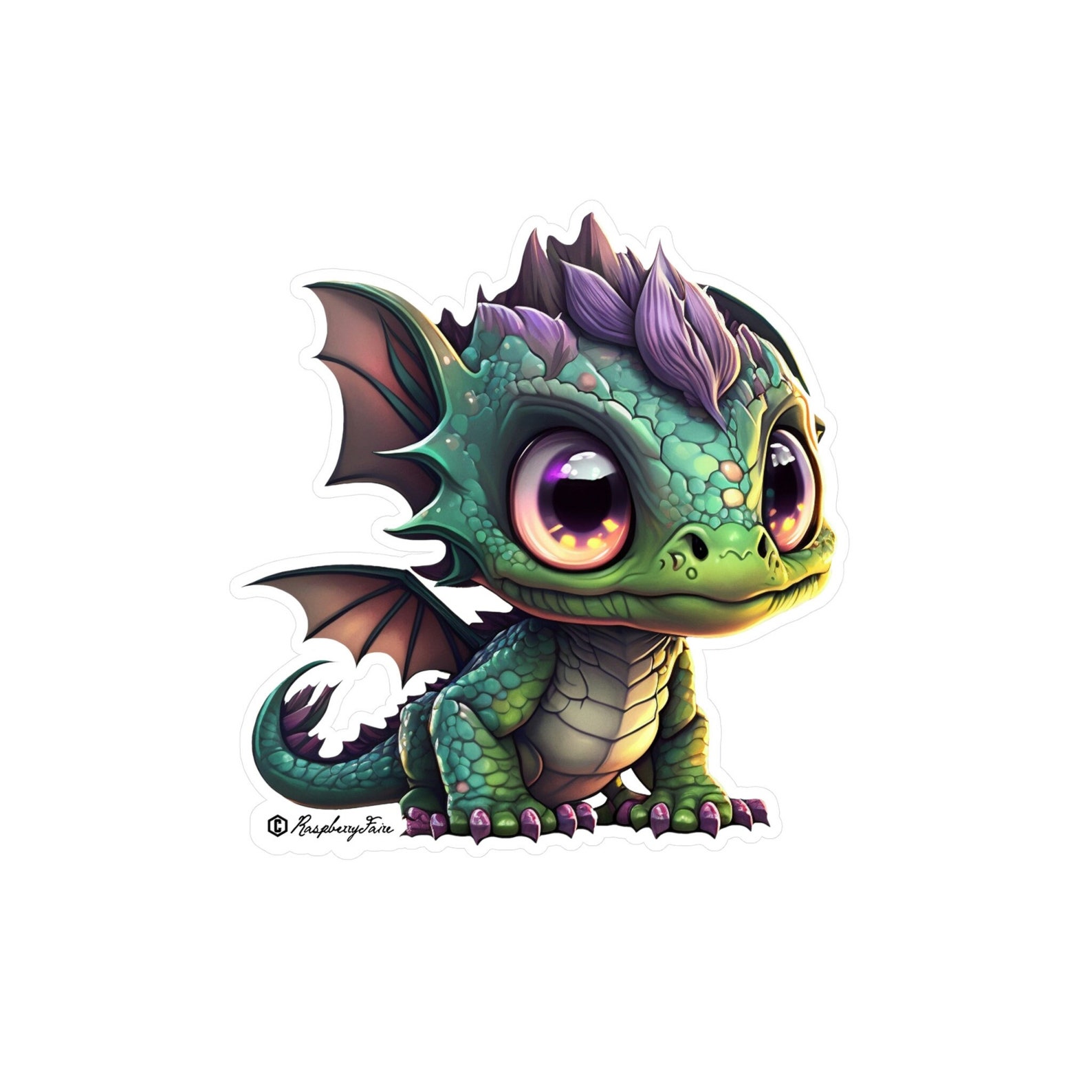 Cute Dragon Sticker | Mythical Creature | Fantasy Art | Dragon Sticker ...