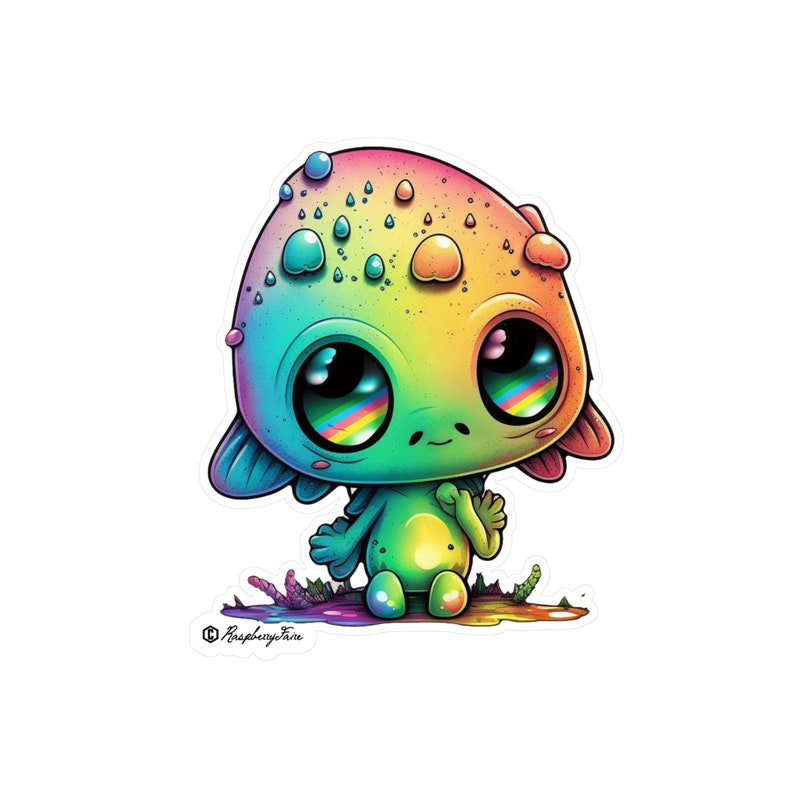 Chromatic Crew | Rainbow Creature Sticker | Cute & Colorful | Rainbow ...