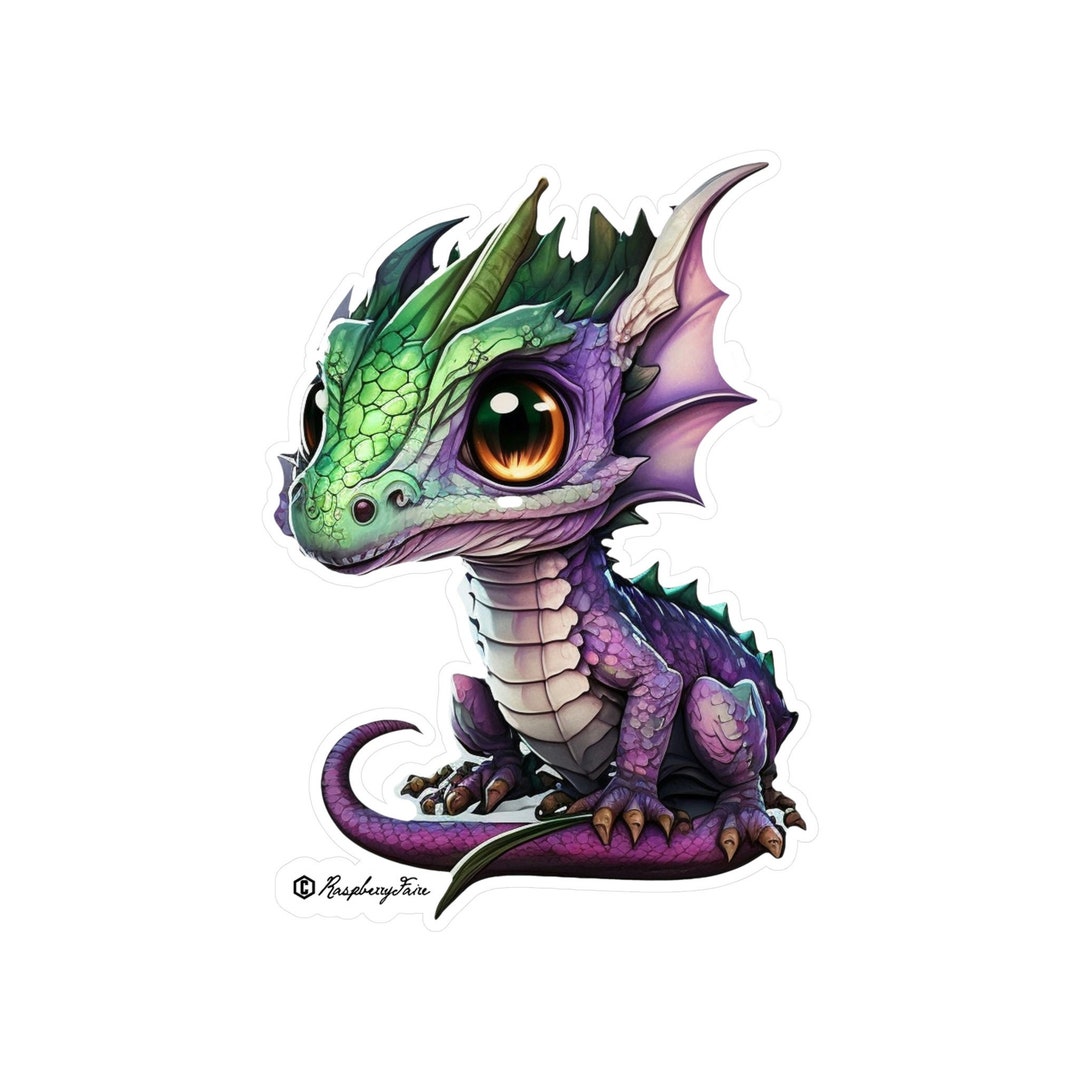 Cute Dragon Sticker | Mythical Creature | Fantasy Art | Dragon Sticker ...