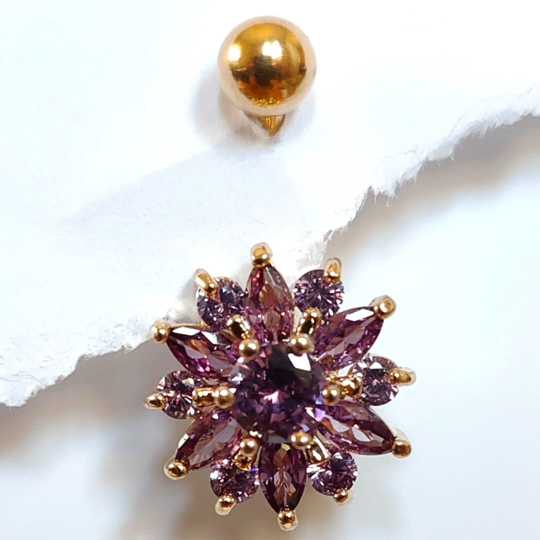 Purple Belly Button Piercing Navel Ring Body Jewellery for Women Belly ...