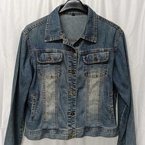 Denim Custom Jacket With Dragon Embroidery Size XL - Etsy