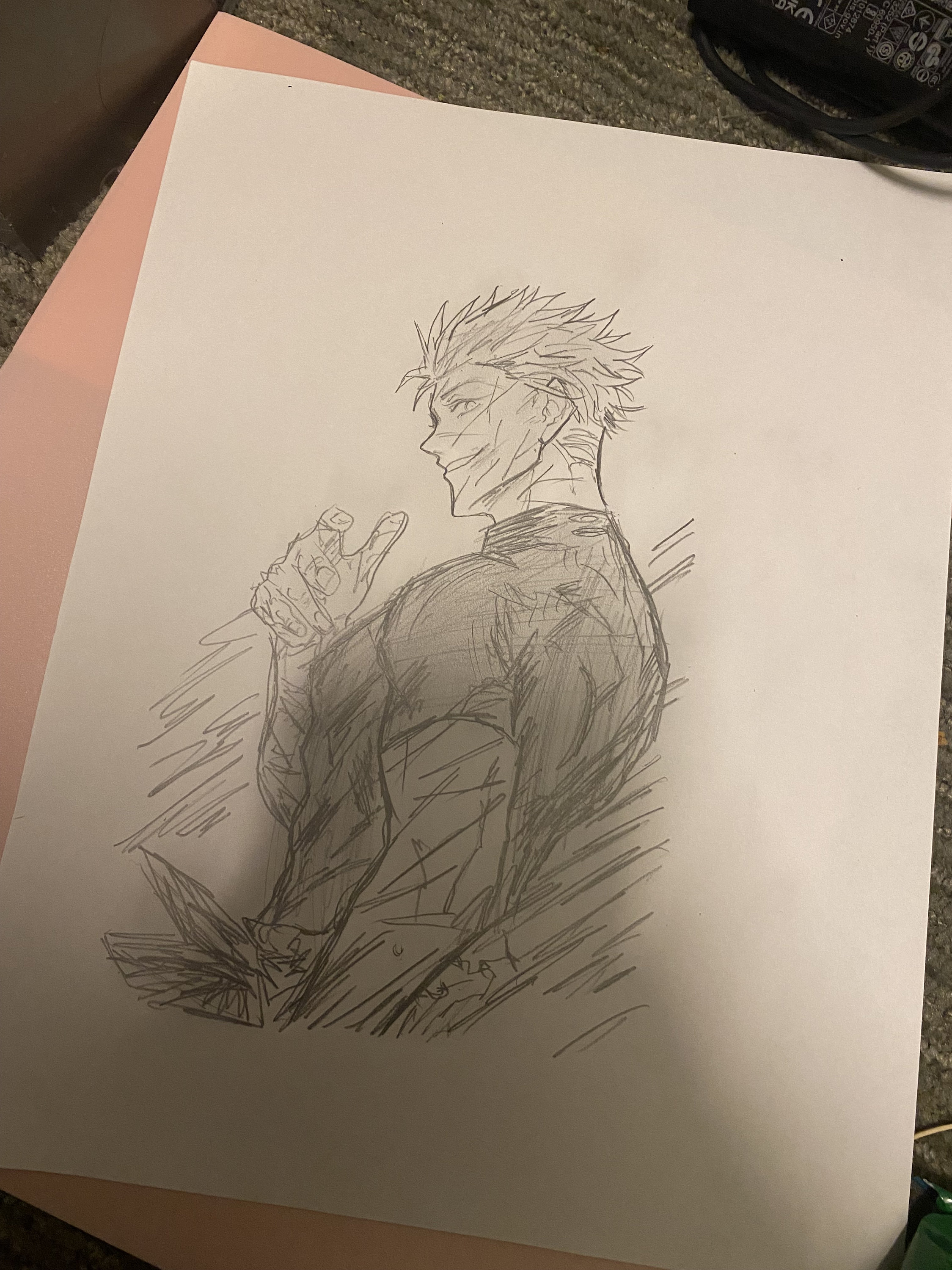 Gojo Manga Sketch - Etsy
