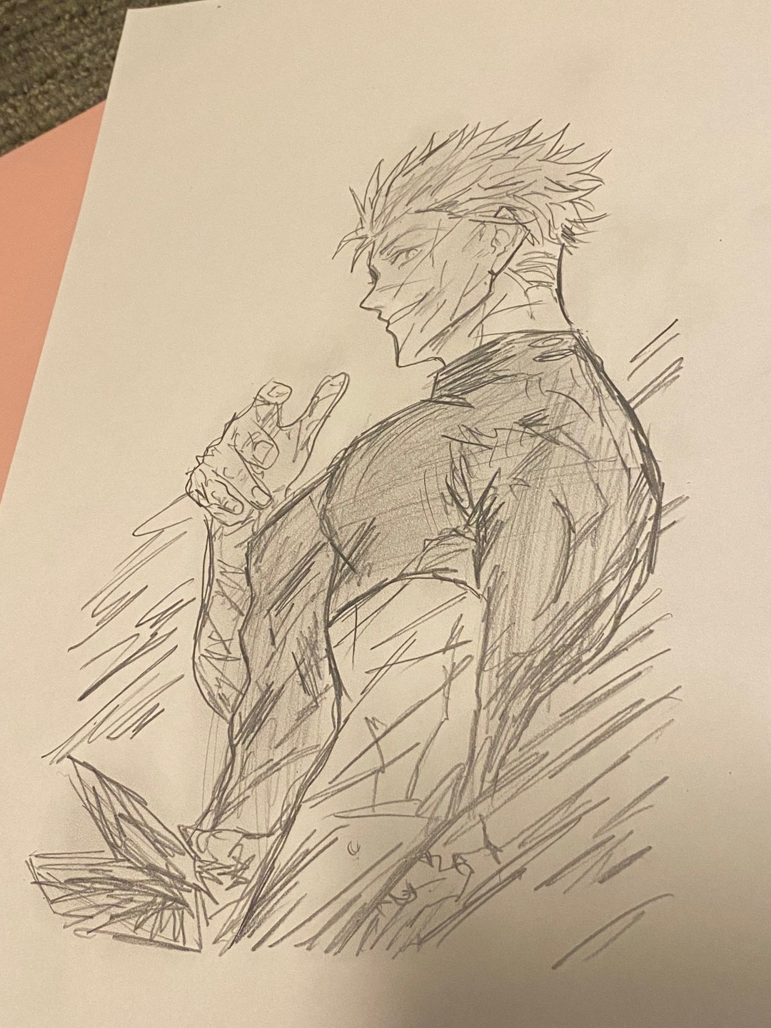 Gojo Manga Sketch - Etsy