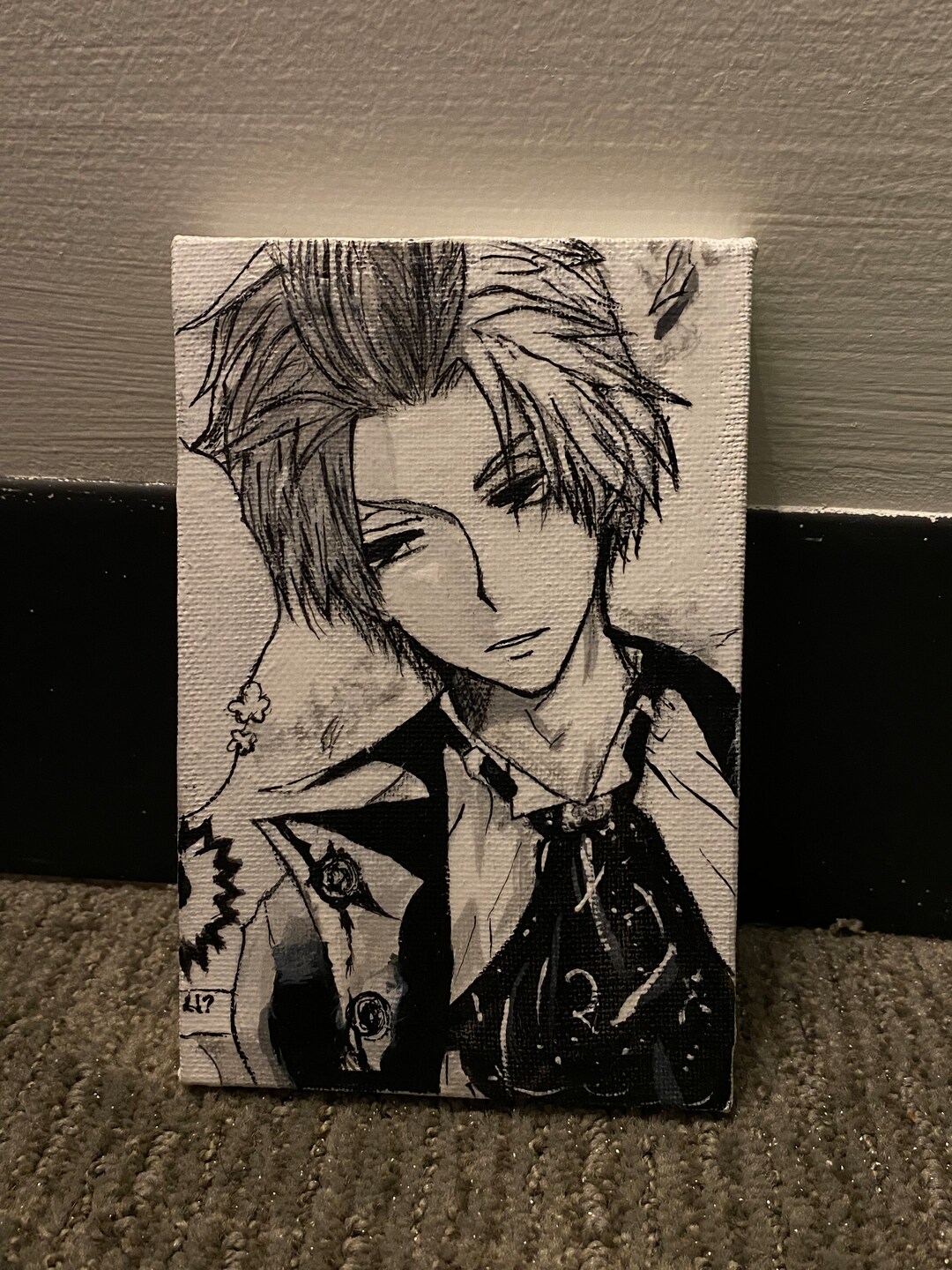 Custom Anime Hand Painted Canvas Painting - Etsy