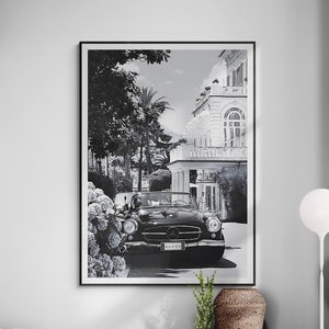Black and White Vintage Mercedes Benz Photography Print - Framed Luxury ...