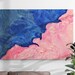 Split Colors - Blue and Pink Color Split - Abstract Canvas Wall Art ...