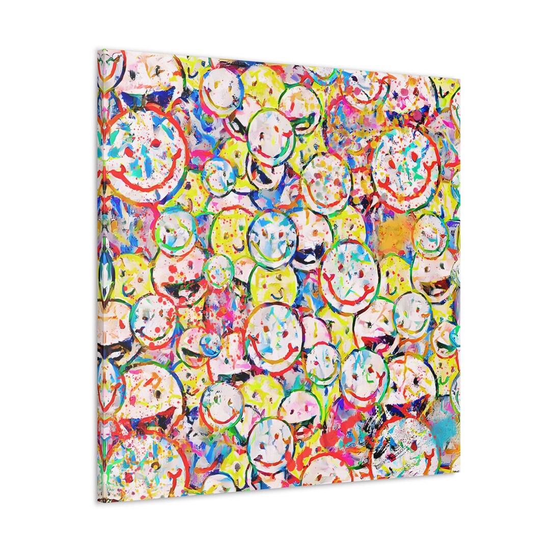 Abstract Art With Emoji Faces - Colorful and Fun Wall Decor for Modern ...