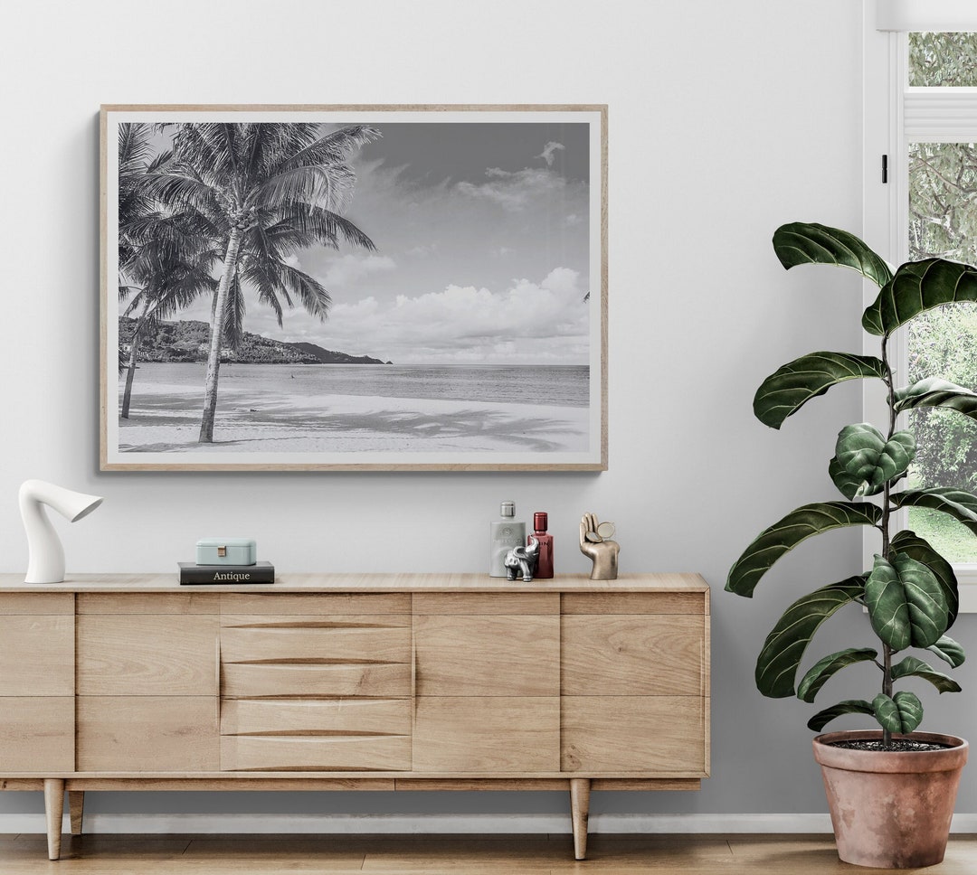 Fine Art Beach Photography Print Minimalist Beach Art Black and White ...