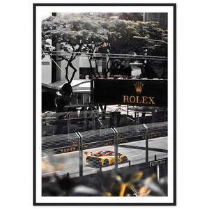 Fine Art Formula One Racing Car Print - Selective Color Black and White ...