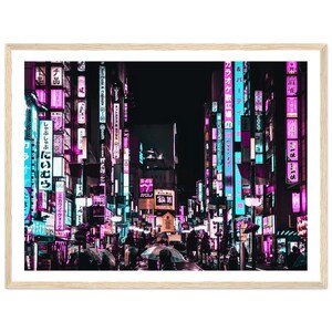 Fine Art Tokyo Print - Tokyo Shinjuku Street Night Life Print - Framed ...
