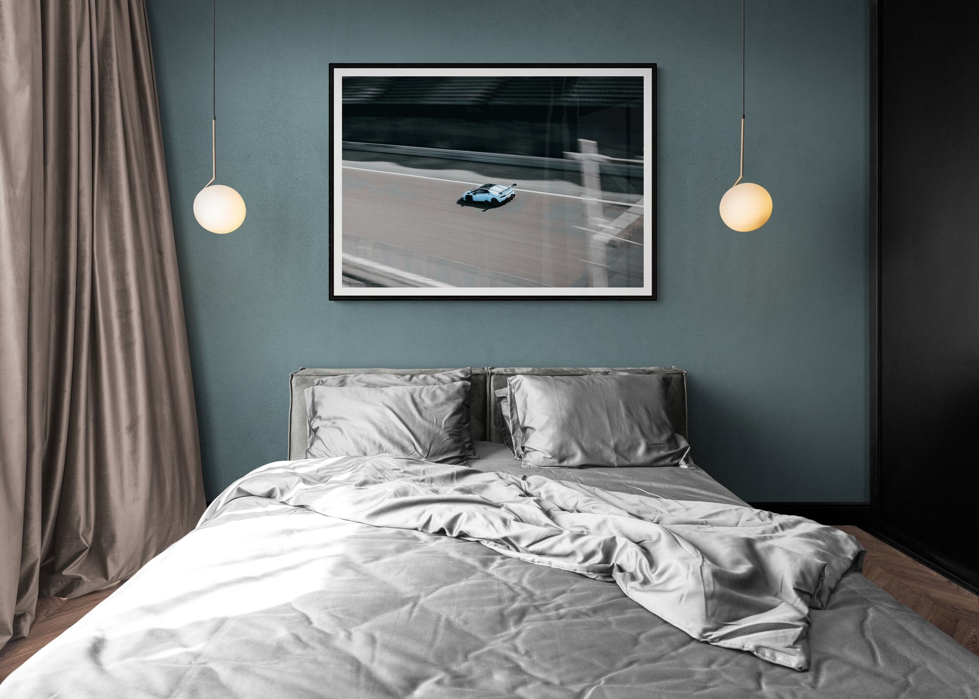 Fine Art Sport Car Print - Lamborghini on Track - Race Track Fine Art ...