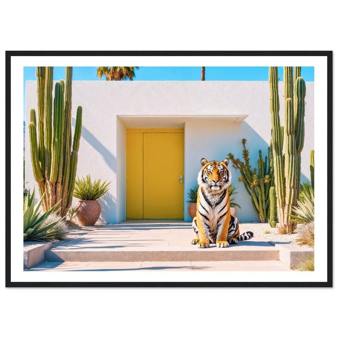 Fine Art Tiger in Palm Springs Print Palm Springs Modern Desert Home ...