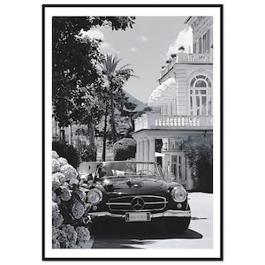 Fine Art Black and White Vintage Mercedes Benz Photography Print ...