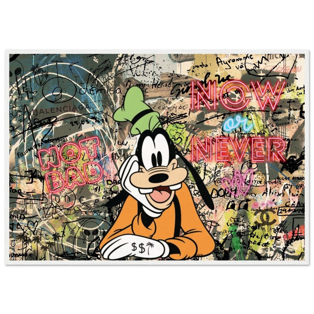 Fine Art Goofy Cartoon Graffiti Framed Poster Framed Modern Wall Art ...