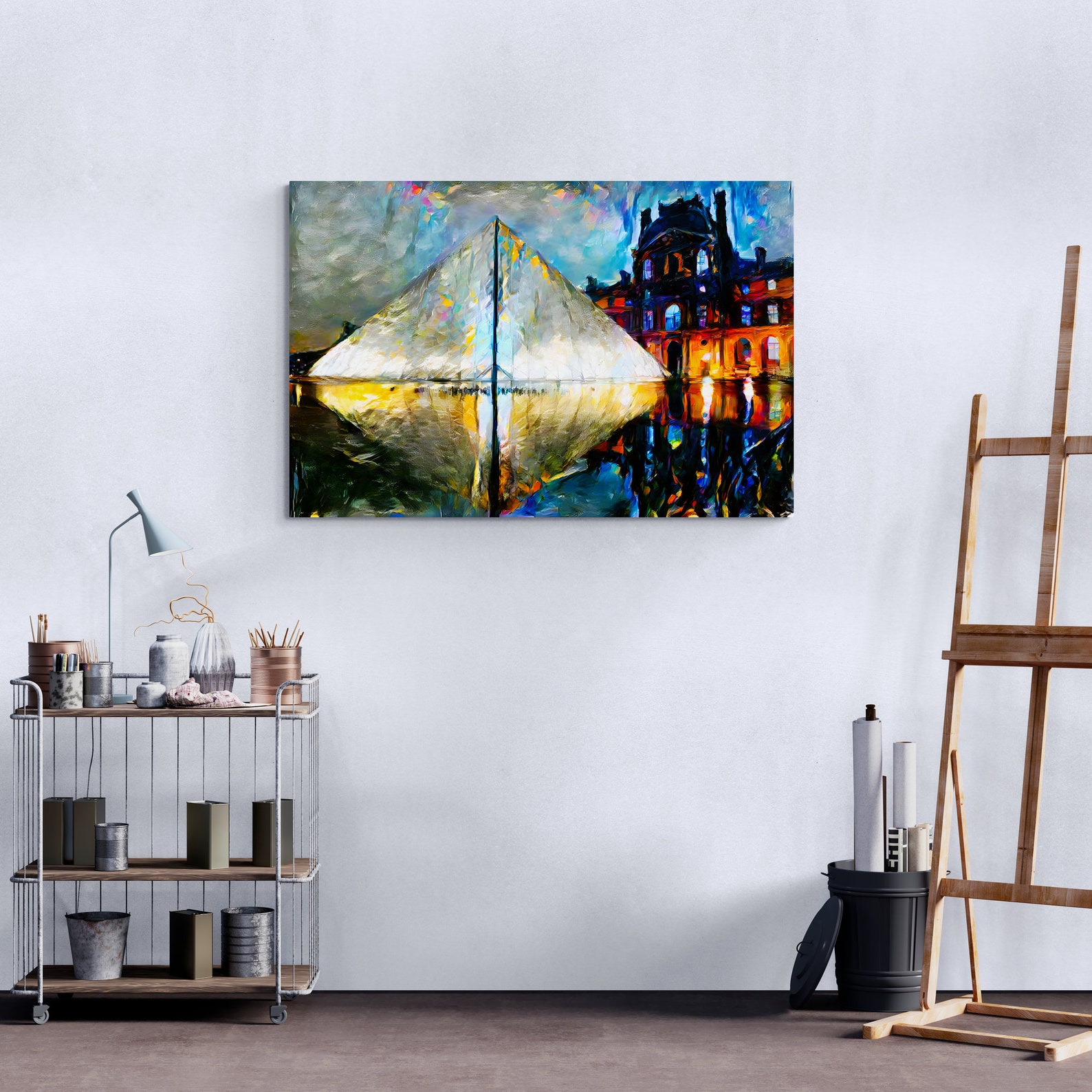 Art of Louvre Museum in Paris Elegant Wall Decor for Your Home or ...