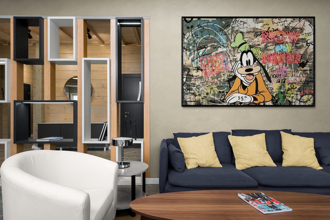 Fine Art Goofy Cartoon Graffiti Framed Poster Framed Modern Wall Art ...
